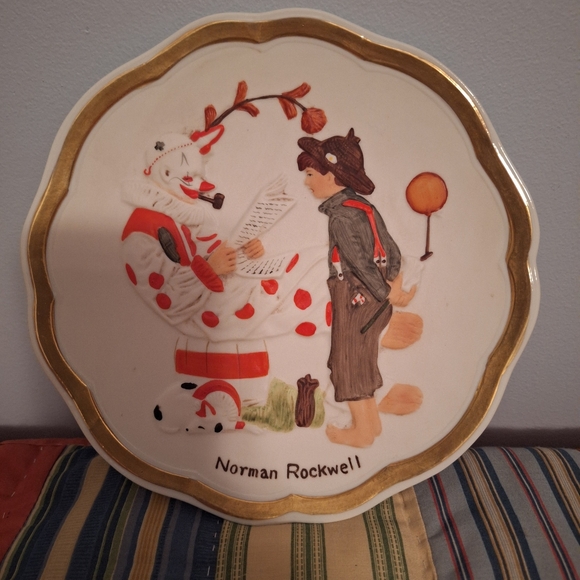 Norman Rockwell | Art | Norman Rockwell 983 Plate With Clown And Child ...